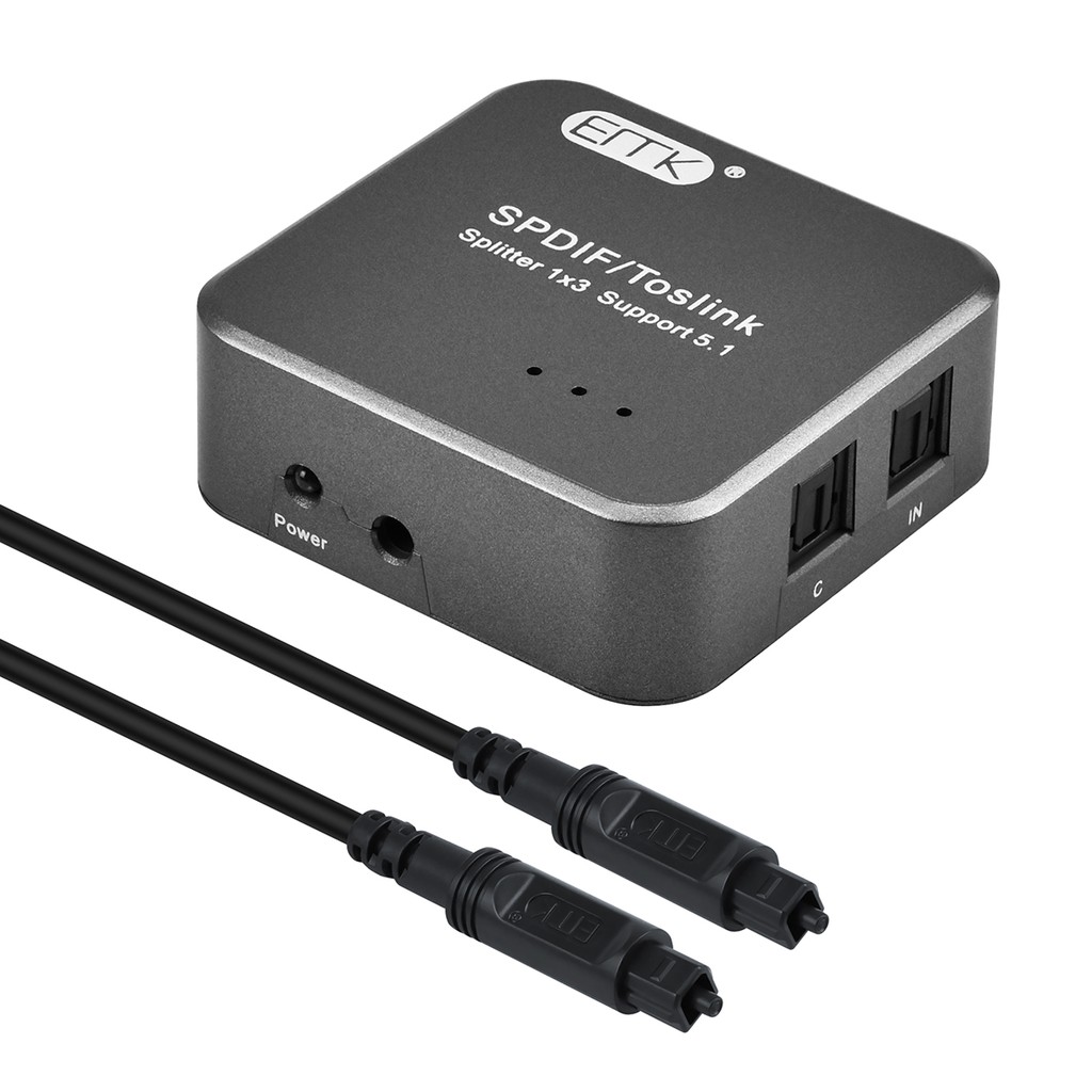{new}Digital optical audio Splitter SPDIF Toslink Splitter 1 input 3 ...