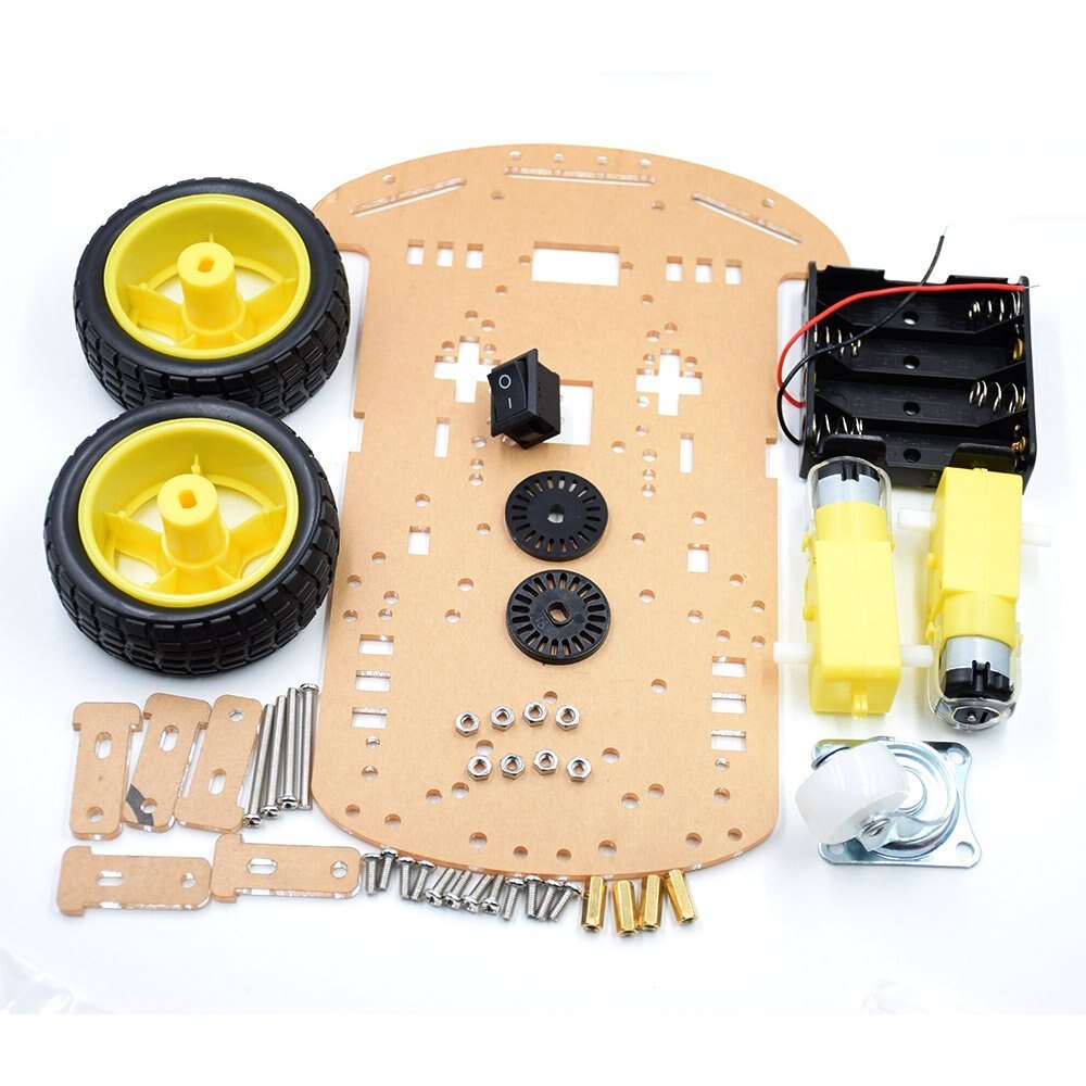 พร้อมส่ง จากไทย Arduino Robot Kit 2WD Ultrasonic Arduino Robot Kit ชุดทดลอง หุ่นยนต์หลบสิ่งกีด ...