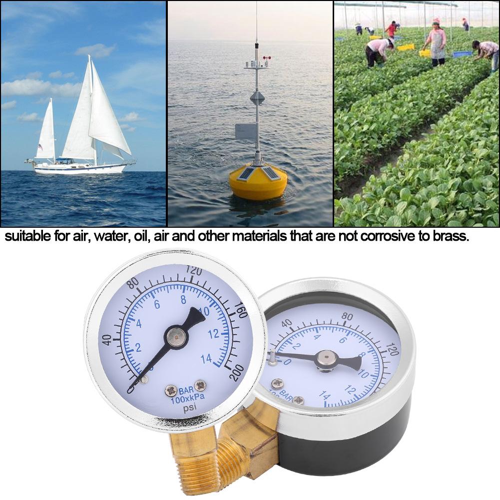 Dial NPT Pressure Water Hydraulic 40mm 0-14bar 0-200psi Gauge 1/8" Meter - xguli.th - ThaiPick