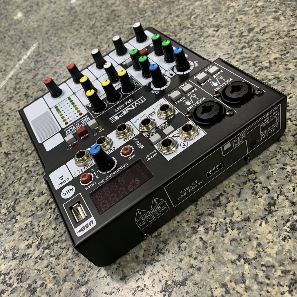มิกเซอร์ MYNPE SM-6BT MIX+USB2.0+บลูทูธ เหมาะสำหรับนัก Streming - goodsound_studio - ThaiPick