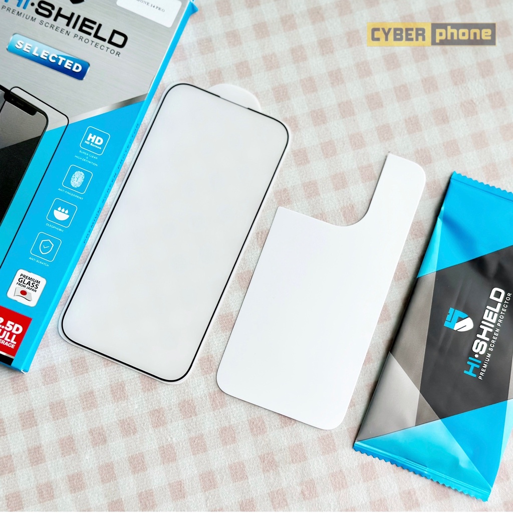 HI-SHIELD Selected 2.5D 9H ฟิล์มกระจก สำหรับ iPhone Full Coverage ฟิล์ม iPhone14 14 กันกระแทก ...
