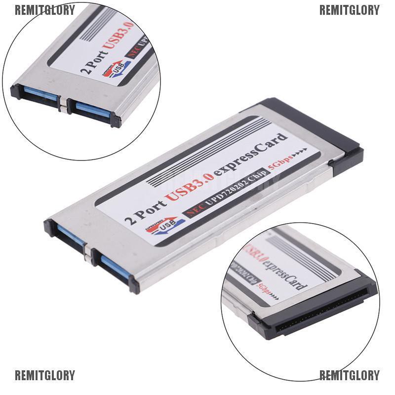 [ Rem ] อะแดปเตอร์ 2 พอร์ต USB 3.0 Express Card Expresscard 34 มม. ...