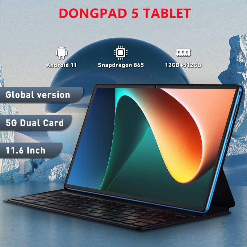 2022 Original DONGPAD Pad5 Global Version Android Tablet Snapdragon 865 ...
