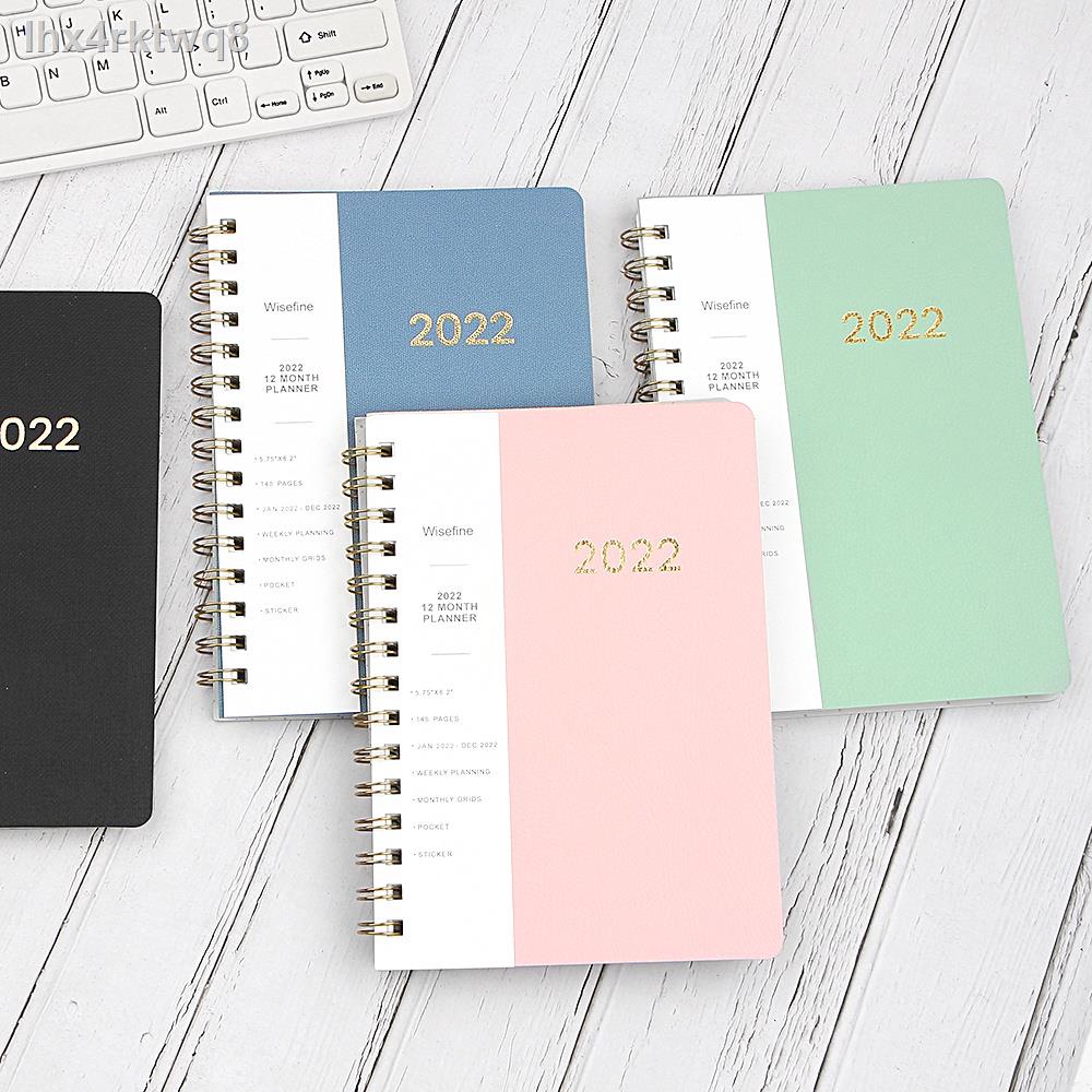 A5 2022 Diary Weekly Planner Agenda Spiral Organizer Notebook Index ...