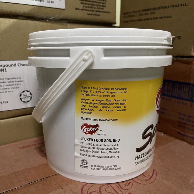 อร่อยกว่านูเทลล่า LECKER Spread Hazelnut&Chocolate ขนาด 3 กิโลกรัม ...