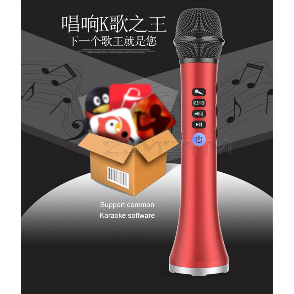 L-698 15W Portable Bluetooth Karaoke Microphone Wireless Professional ...