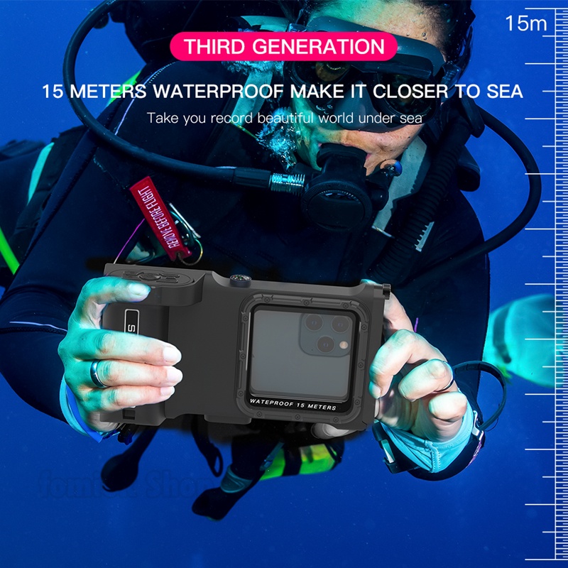 SHELLBOX 2022 NEW Upgrade Professional Diving Phone Case 15M Underwater Super Waterproof Depth ...