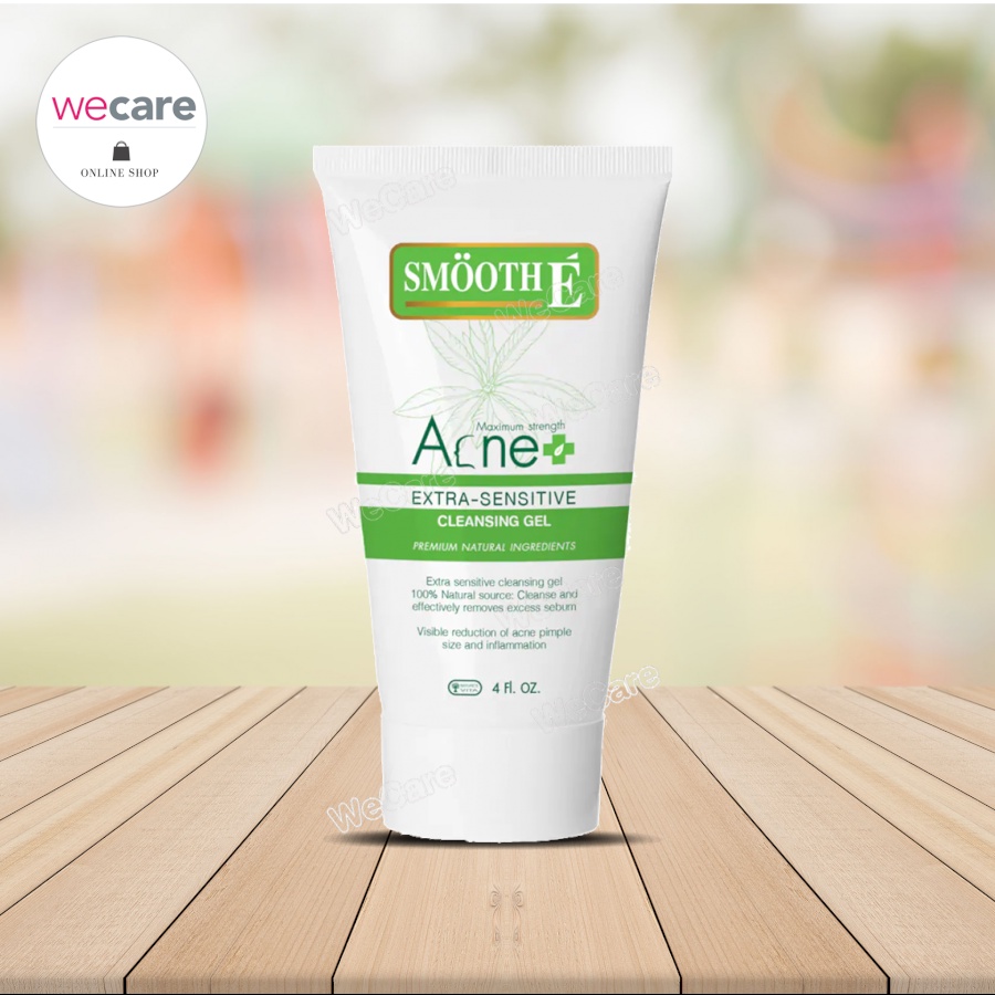Smooth e Acne Extra Sensitive Cleansing Gel 4oz (1หลอด) สมูทอี ...
