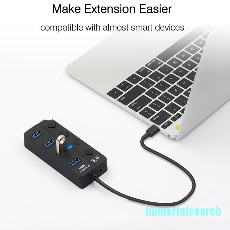 [Cimmo] Usb 3.0 Expander Hub อะแดปเตอร์แยกช่องเสียบ Usb 4 พอร์ตพร้อม ...