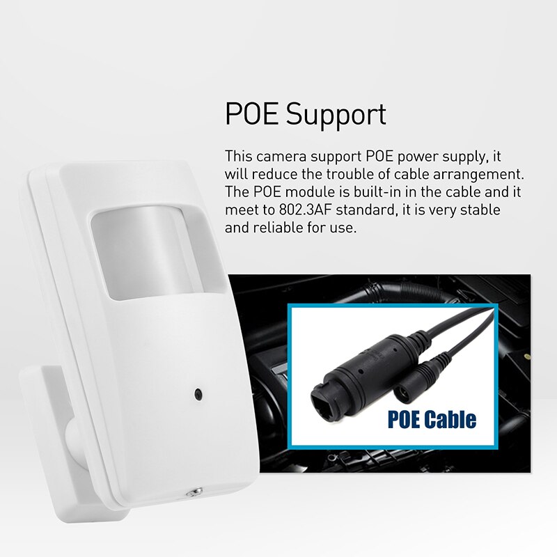 POE 940nm 3MP PIR กล้อง IP H.265 1296 P/1080 P Night Vision HD Mini LED ...