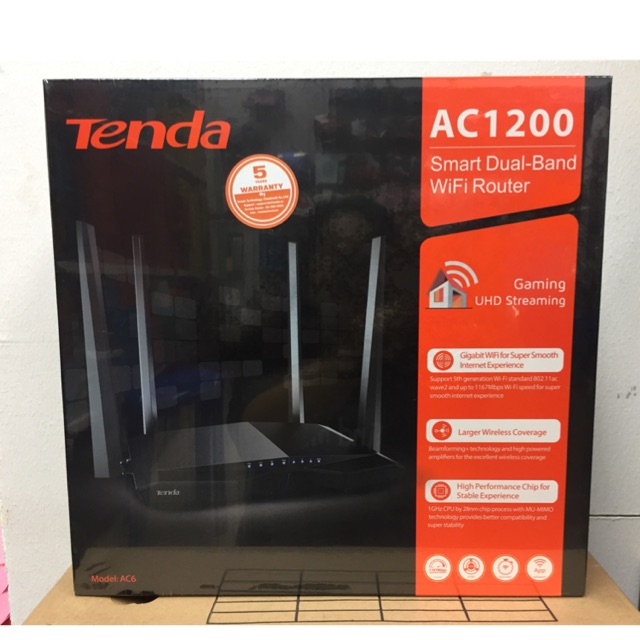 Tenda Ac1200 smart dual -band wifi router | Shopee Thailand