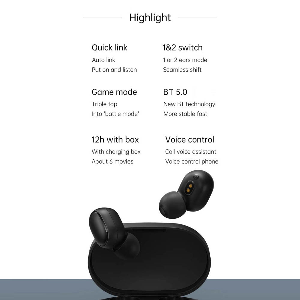 SALEXiaomi Redmi Airdots S BT 5.0 Earphone DSP Noise Cancelling Auto ...