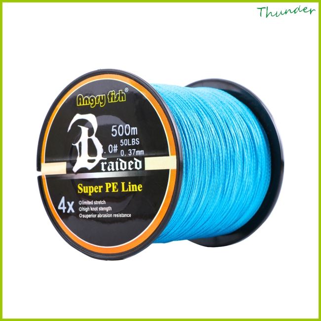 500m/547yds 4braid Solid Color Braided Fish Line - Blue - thunder7.th ...
