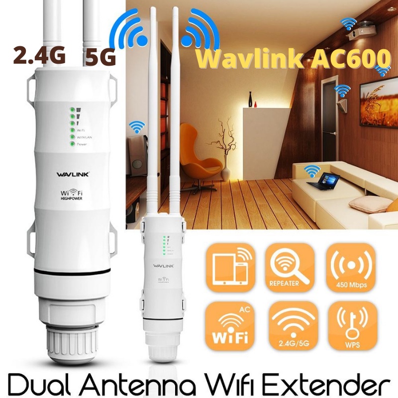 Hot Wavlink AC600 27dBm Outdoor Wifi Extender Wifi Repeater 2.4G150Mbps ...