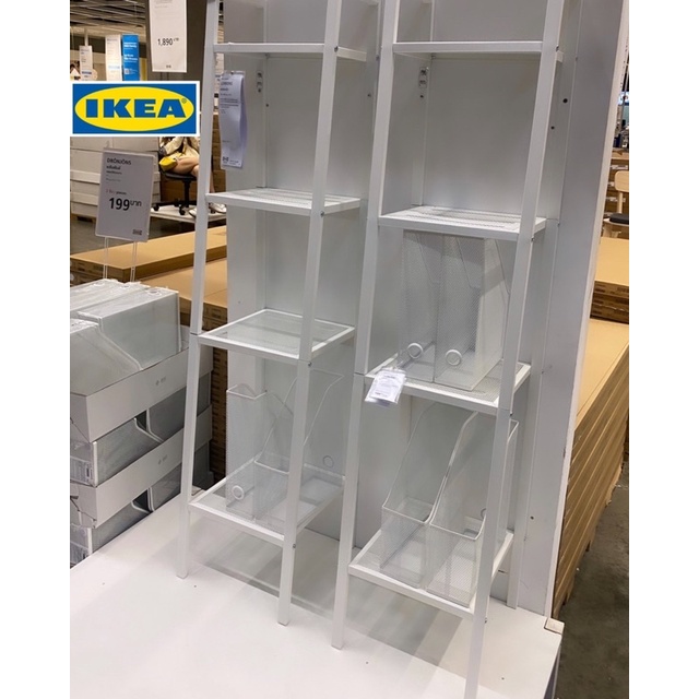 พร้อมส่ง IKEA ชั้นวางของ LERBERG แลร์แบร์ก สีขาว (35x148) ของ IKEA แท้ ...