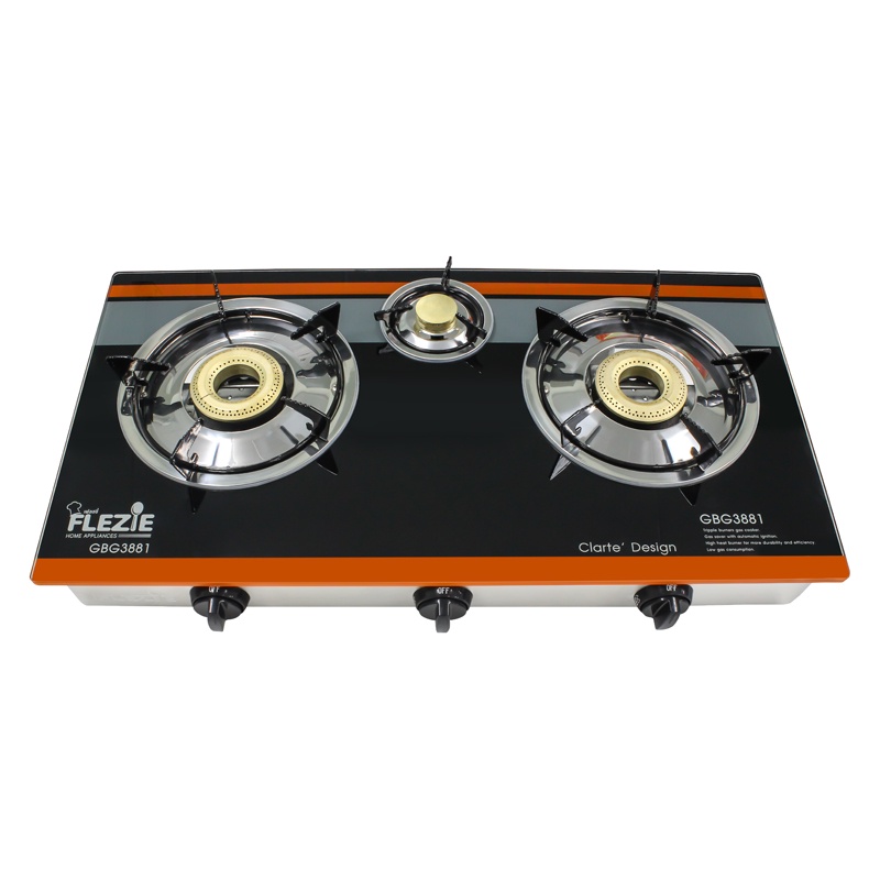 Flezie เตาแก๊สหัวทองเหลือง3หัวเตา รุ่น GBG3881 - smartimpex - ThaiPick