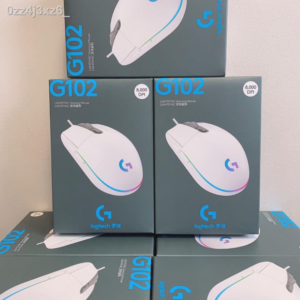 Logitech G102 เมาส์เกมมิ่งแบบมีสายรุ่นที่สอง RGB การแข่งขันตาแมวที่ตระการตา LOL Jedi การอยู่รอด ...