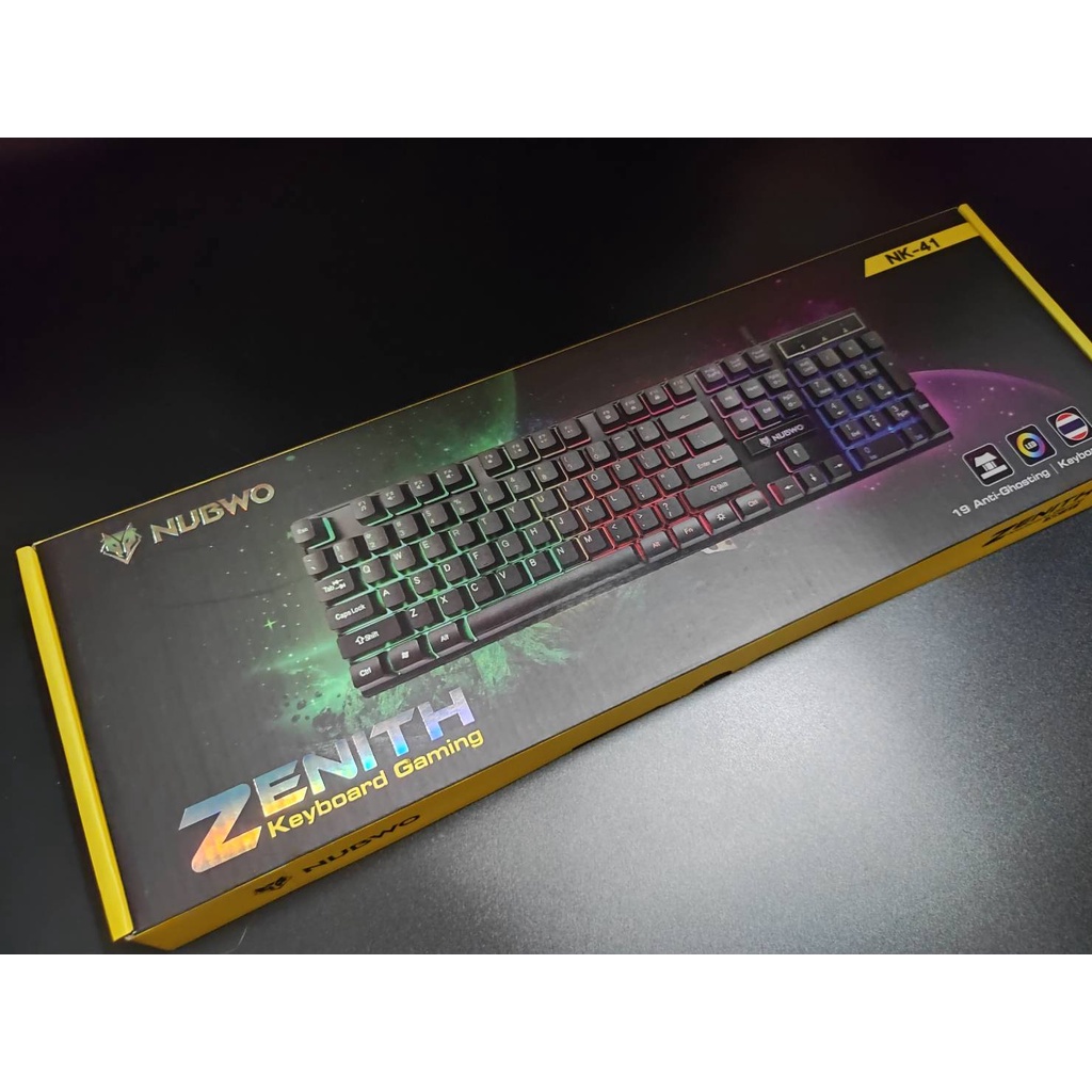 แท้ประกันศูนย์ ไฟสวยๆกระพริบได้ราคาเบาๆNUBWO NK-41 ZENITH keyboard ...