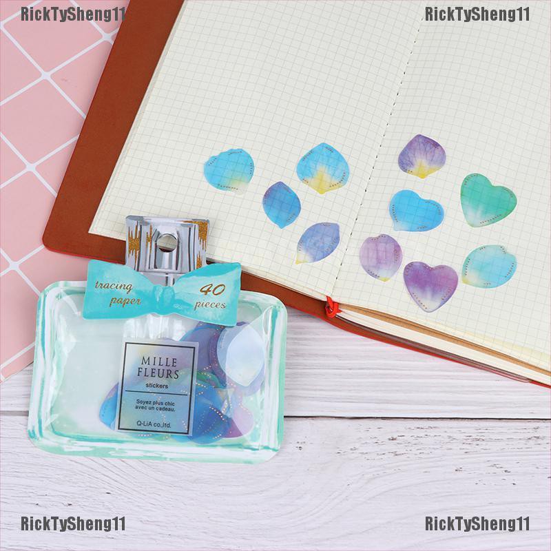 [COD RTS]40Pcs/Bag Perfume Bottle Petal Sticker Bag Diy Decoration ...