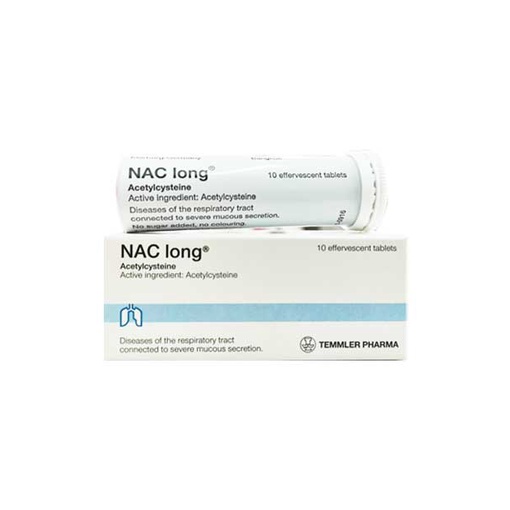 EXP072027 NacLong Flemex-AC OD Effervescent 10 Tabs (600 mg) เม็ดฟู่ ...