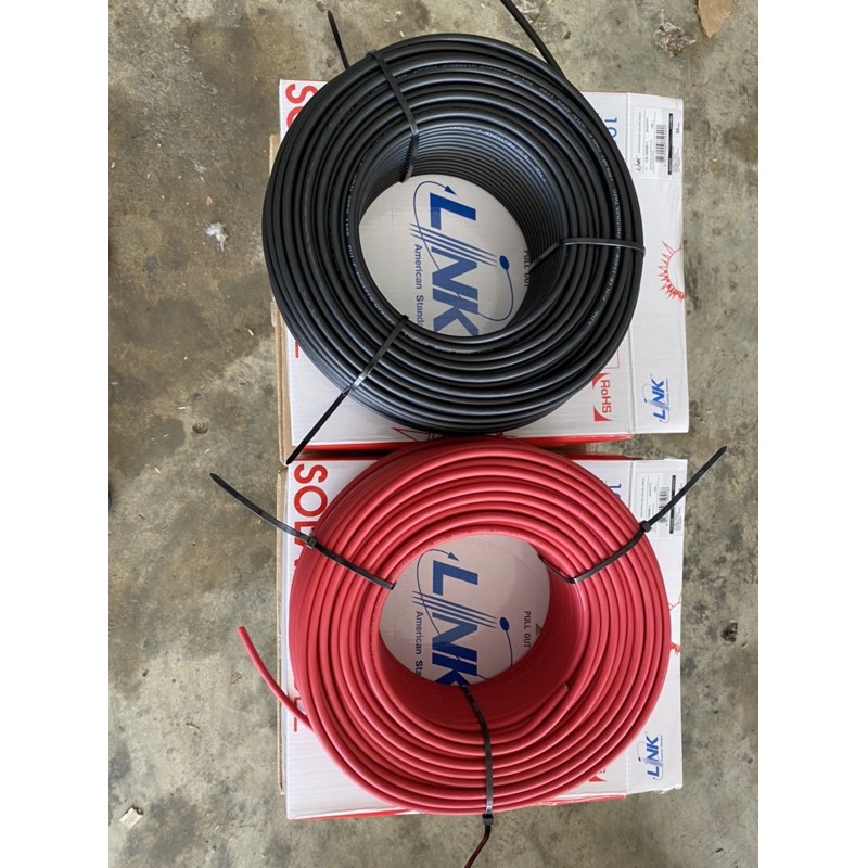 สายไฟโซล่าเซลล์ PV1-F 4 มิล ยี่ห้อ LINK ยกม้วน 100เมตร (Solar PV Cable) - nutthaisin - ThaiPick