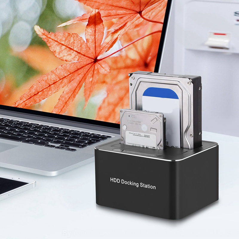 แท่นชาร์จ Usb 3.0 เป็น SATA Dual Slot External HDD SATA Dual HDD Dock ...