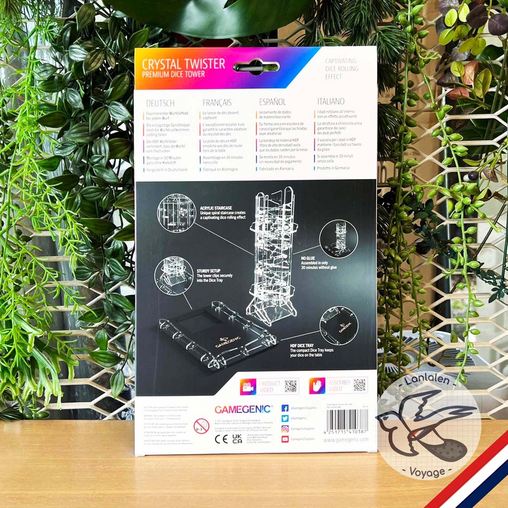 GAMEGENIC CRYSTAL TWISTER Premium Dice Tower and Tray ห่อของขวัญฟรี ...