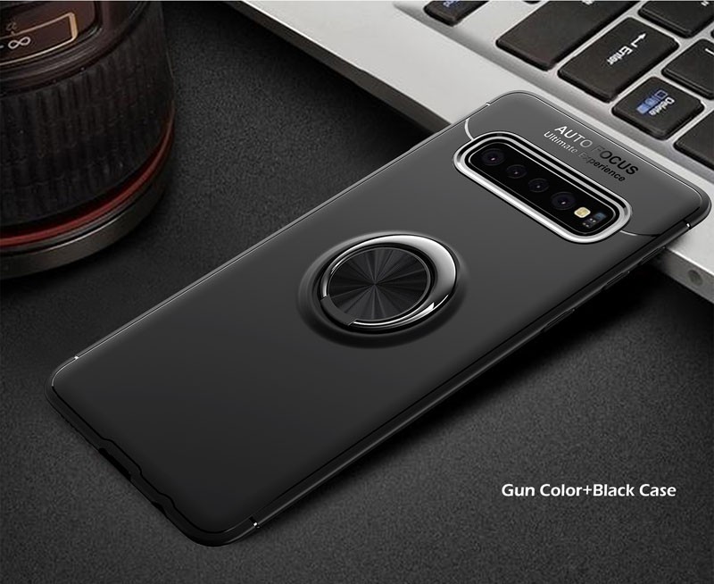 Soft Case Samsung Galaxy S10 S10E S9 S8 S7 Edge Plus Lite Silicone Cover Finger ring Car Mount ...