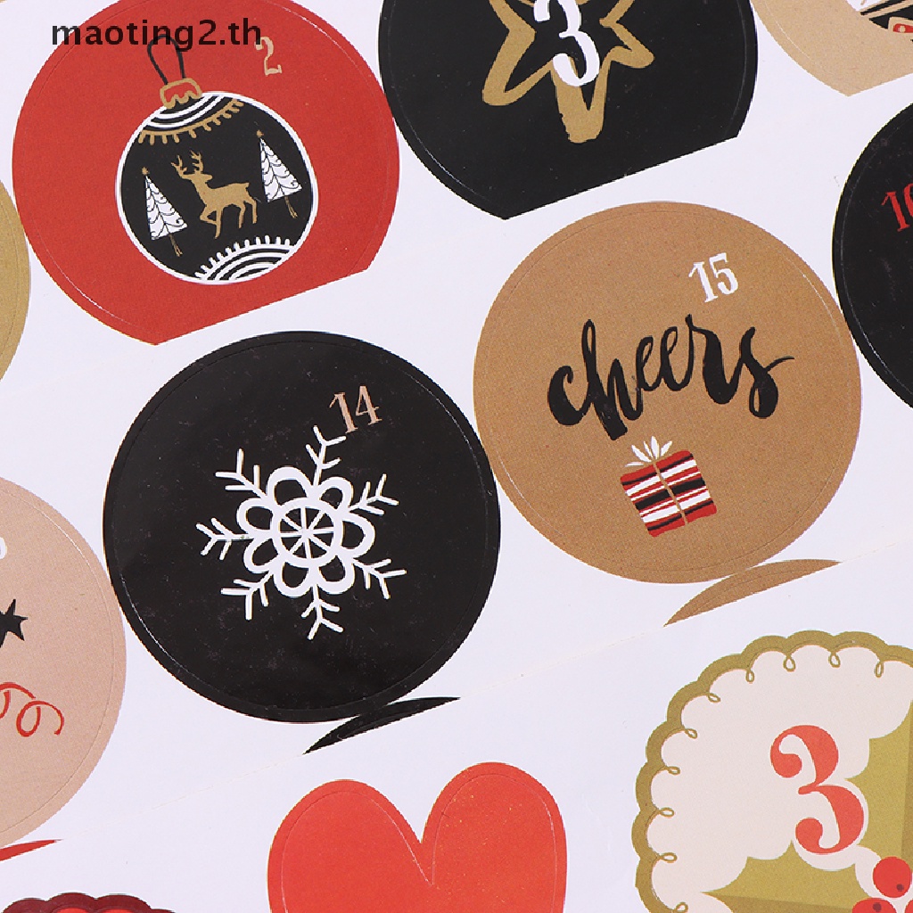 Mtth สติ๊กเกอร์กระดาษลายคริสต์มาสสําหรับติดตกแต่งปฏิทิน 1-24 Th ...