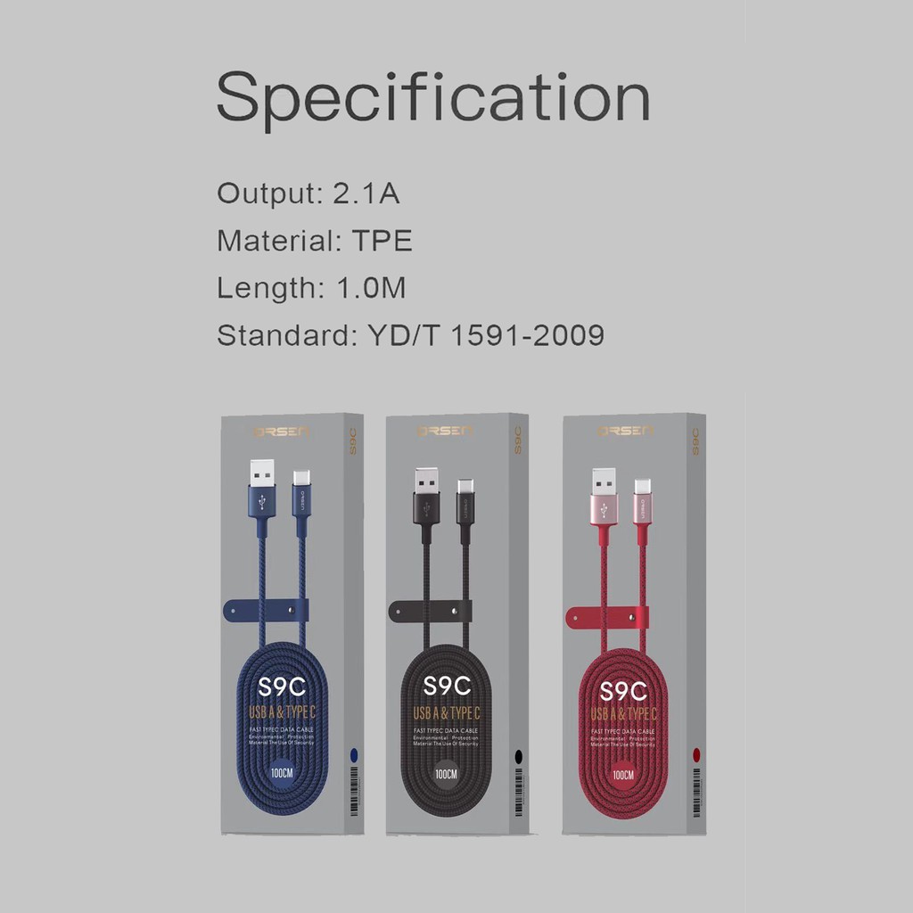 ☸♨[63บ. ทักแชทลด 20%] Eloop S9 / S9L / S9M / S9C สายชาร์จ ไนลอนถัก USB ...