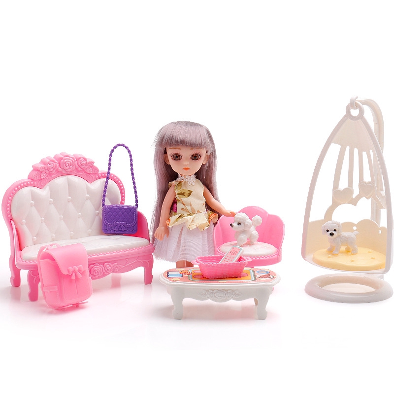 Xue Ni ตุ๊กตาบาร์บี้สาวเจ้าหญิงของขวัญจำลองตุ๊กตาเขย่าฉากแต่งตัวเด็กของ ...