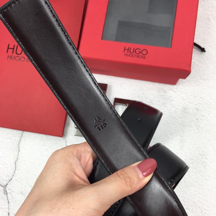 HUGO BOSS belt with red box and paper bag บรรจุภัณฑ์ของขวัญเคาน์เตอร์ ...