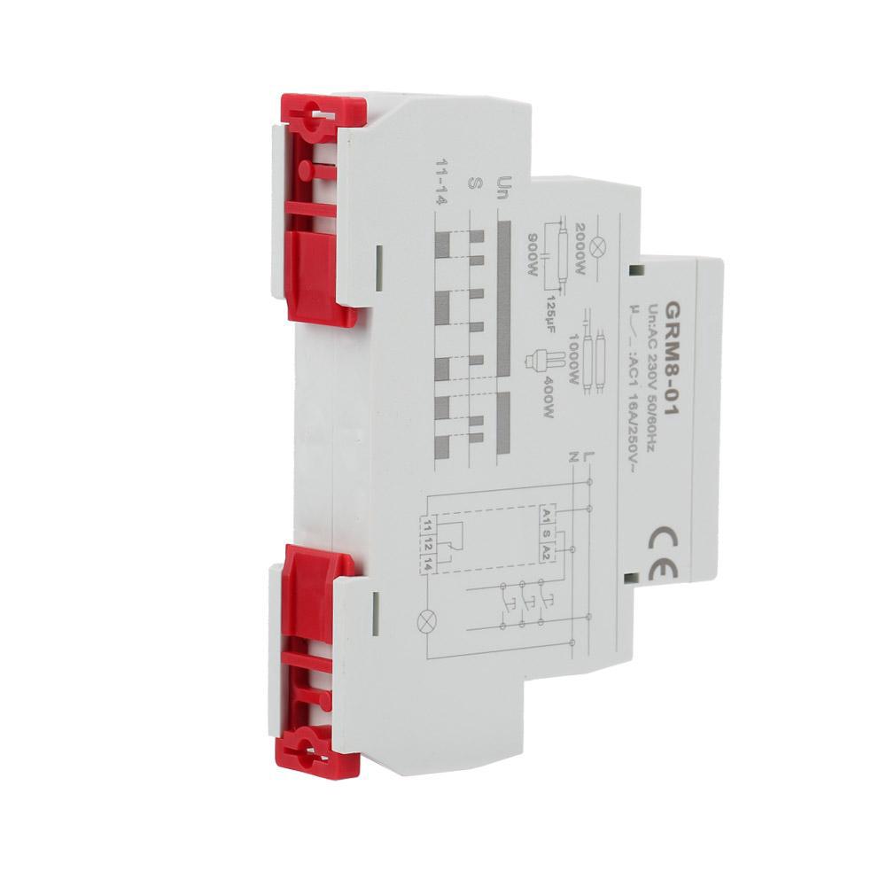 GRM8-01 Electronic Impulse Relay Latching Relay Memory Relay AC 230V ... GRM8-01 Electronic Impulse Relay Latching Relay Memory Relay AC 230V ...