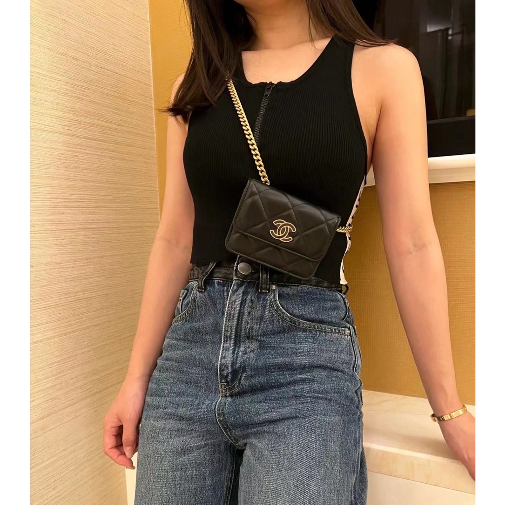 100% European Authentic CHANEL 22P Spring/Summer Collection Lambskin ...