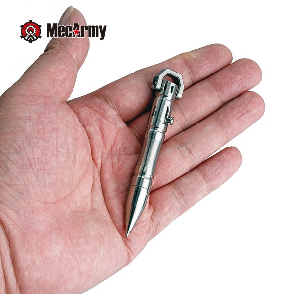 MecArmy TPX8 Mini Titanium/Brass/Copper Bolt Action Tactical Pen, Mini Keychain Tactical Pen ...