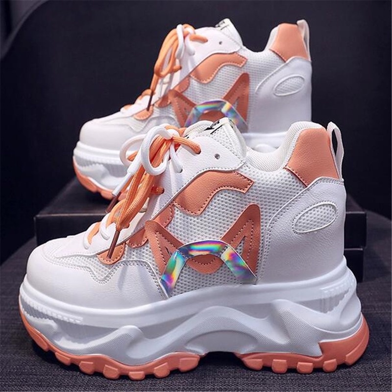 Women Chunky Sneakers Spring Platform New 2022 Ladies Internal Increase