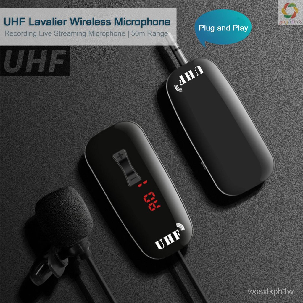 [Ready Stock] UHF Lavalier Lapel Wireless Microphone Recording Live ...