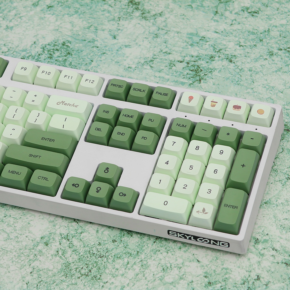 แป้นพิมพ์คอมพิวเตอร์ Epomaker Matcha Keycaps Set 124 Keys Xda Pbt Dye ...