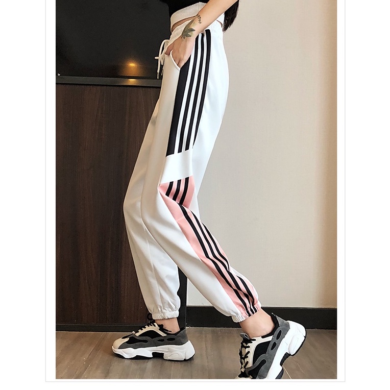 ES2020 กางเกงวอร์มแฟชั่นผู้หญิง ผ้าบางเบาสบาย คอตตอน - es.shop28 - ThaiPick