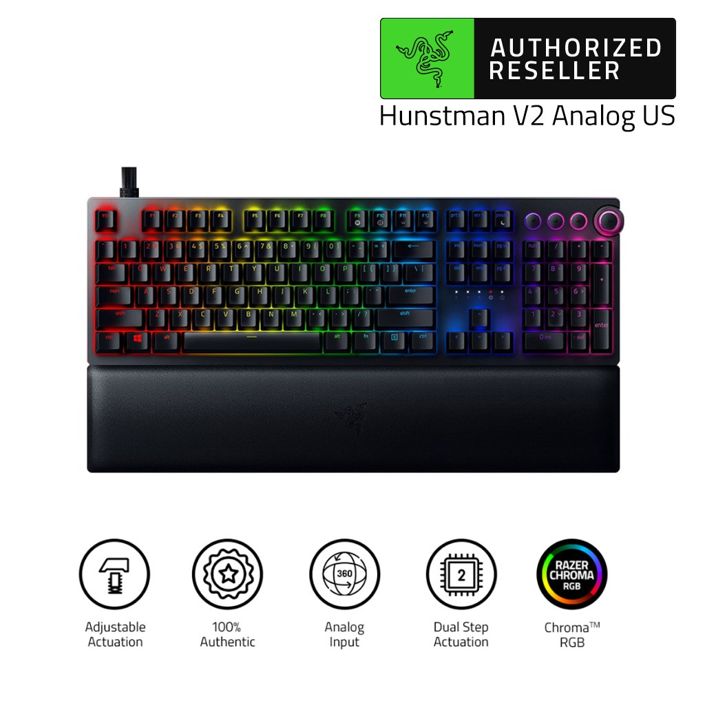 Razer Huntsman V2 Analog Gaming Keyboard Analog Optical Switches Chroma ...