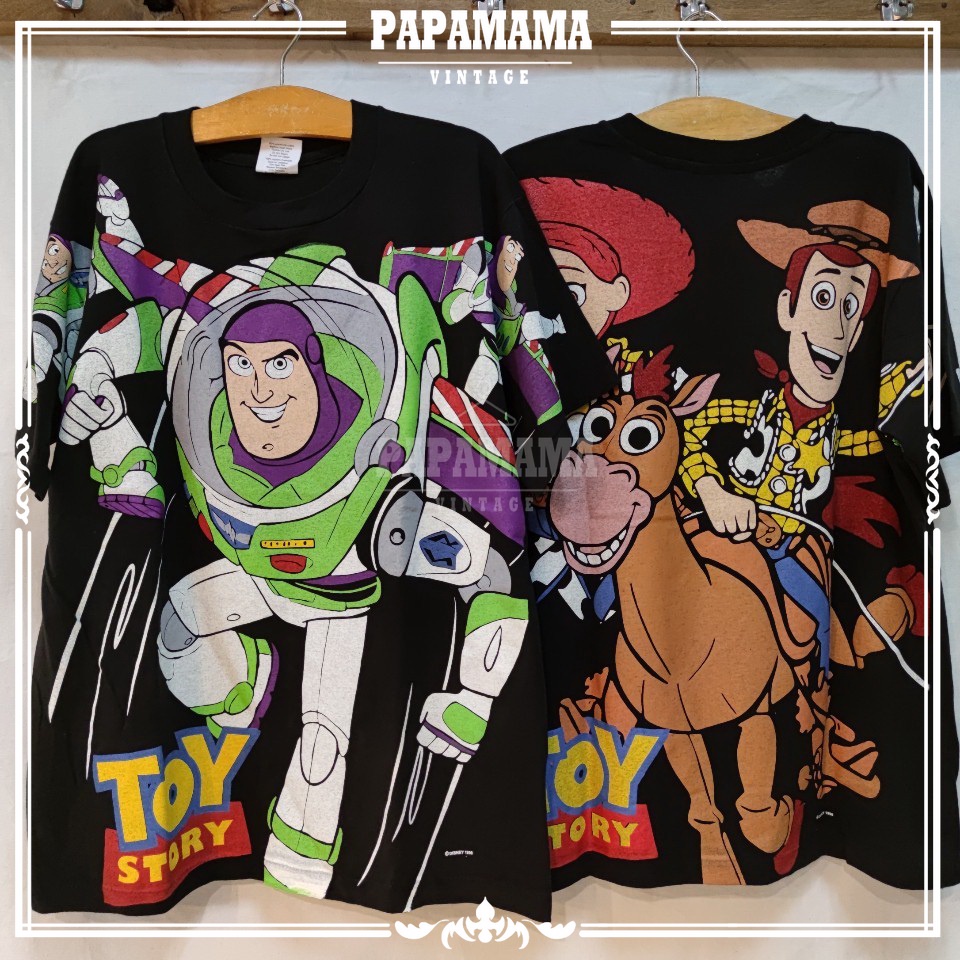 TOY STORY 1998 TAG WILD OATS BOOTLEG OVERPRINT CARTOON เสื้อการ์ตูน ...