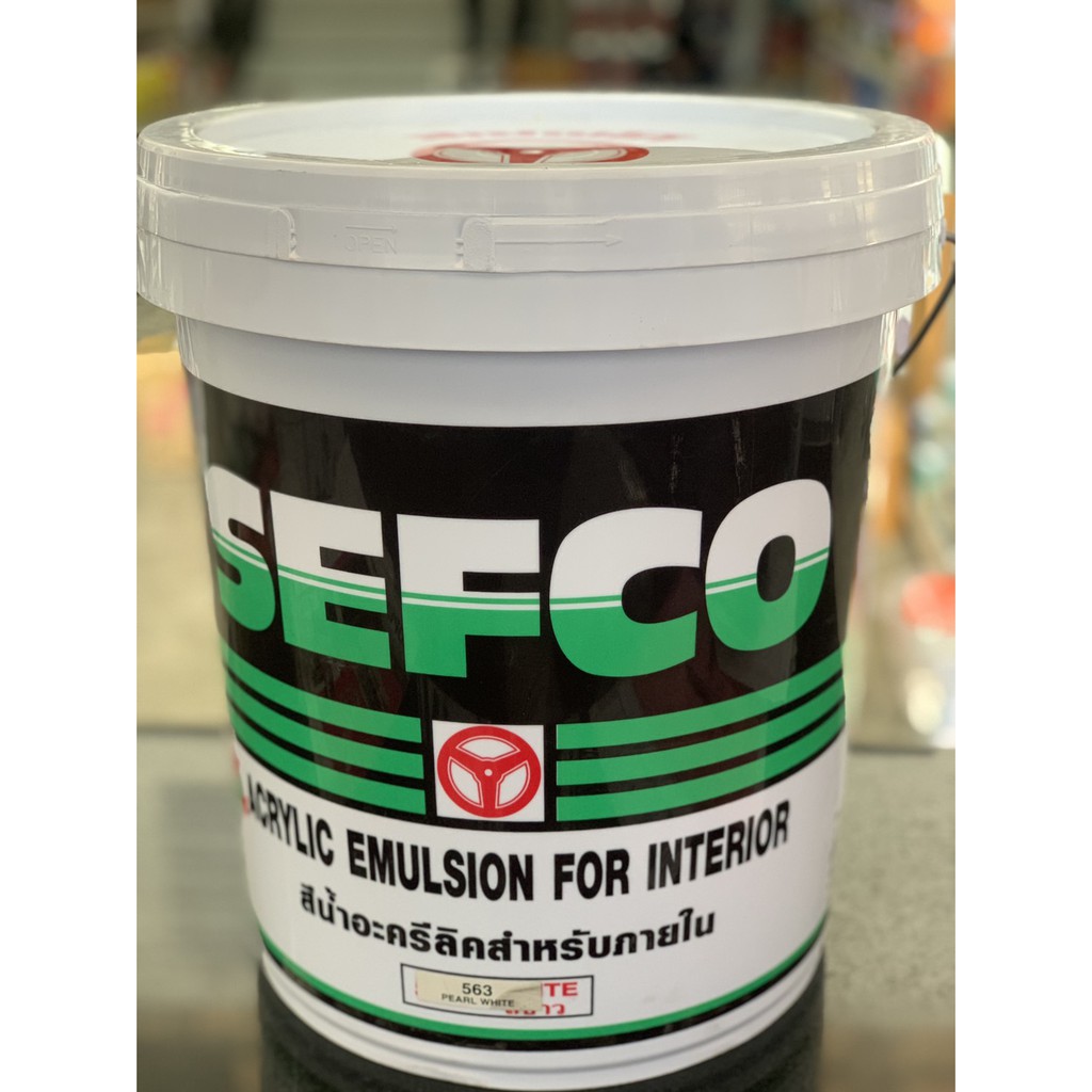 สีน้ำ 18 ลิตร SEFCO ล๊อตใหม่ สีทาบ้าน ใช้สำหรับทาภายใน สีน้ำอะคริลิคแท้ 100 เซฟโก้ มีหลายเฉด ...