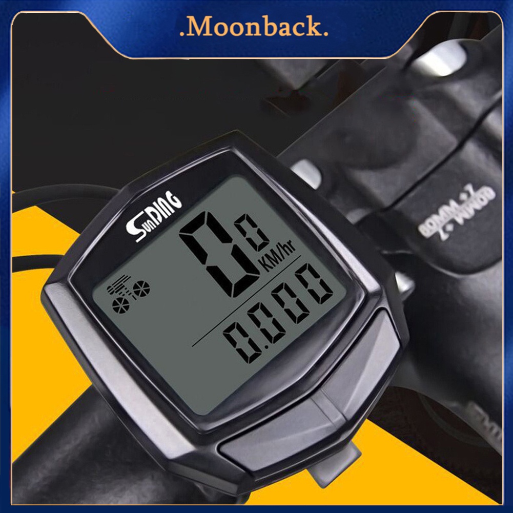Moon_Sunding เครื่องวัดระยะทางจักรยานจอแสดงผลดิจิตอล Lcd กันน้ํา ...