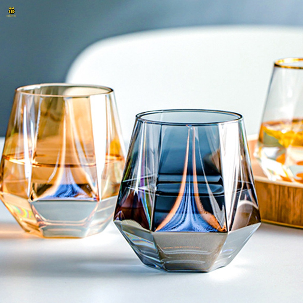 340ml Colorful Crystal Glass Cup Creatives Transparent Phnom Penh Cup ...