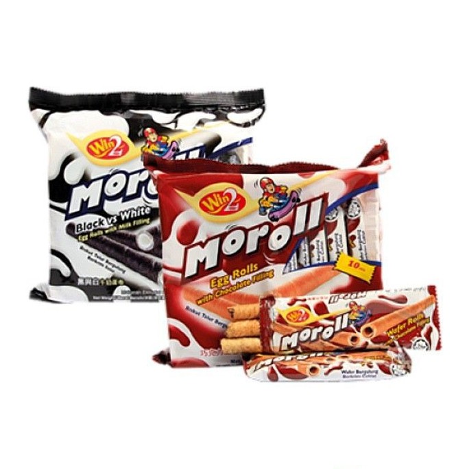 Win2 Moroll Wafer Rolls เวเฟอร์โรล 2 รสชาติ Mike Chocolate ขนาด 120 g ...