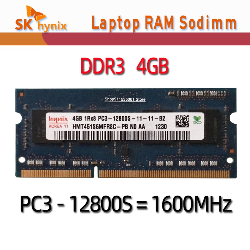 RAM：Hynix chiset 2GB 4GB 8GB C3L 12800S DDR3 2G 4G 8G 1600 Mhz Lato Memory Notebook Module ...