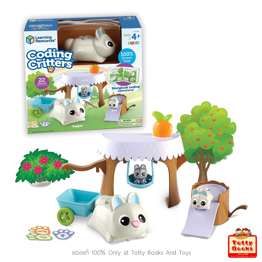 (พร้อมส่ง ของแท้อเมริกา 4 - 8 ขวบ) ของเล่นสอนโค้ดดิ้งเด็ก Coding Critter Bopper Bunny (Learning ...