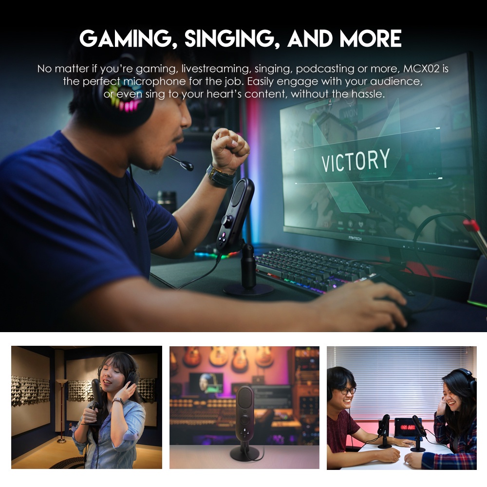 FANTECH Leviosa Live Microphone MCX02 ไมค์ Professional Streaming ...