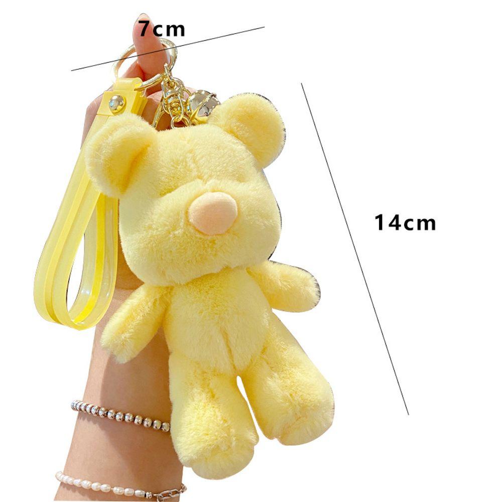REBUY Cute Bear Doll Keychain Women Gift Plush Keyring Plush Bear Key ...