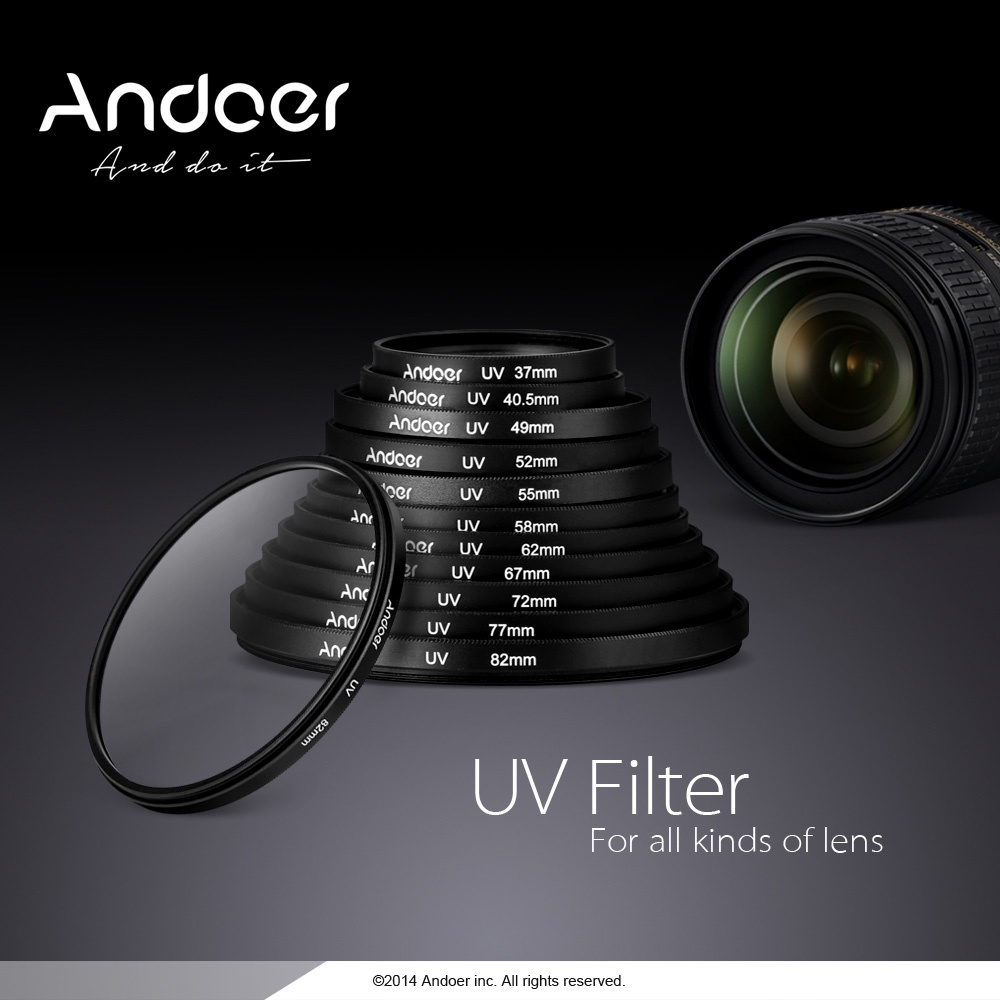 กล้องกรองAndoer 58mm UV Ultra-Violet Filter Lens Protector for Canon ...